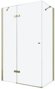 Mexen Roma sprchový kout 100x80cm, 6mm sklo, zlatý profil-čiré sklo, 854-100-080-50-00