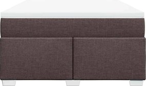 Box spring postel s matrací tmavě hnědá 140x190 cm textil 3285133