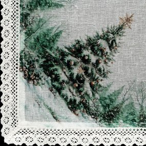 VÁNOČNÍ UBRUS XMAS9 85X85 CM VZOROVANÝ