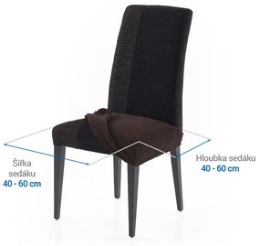 Super strečové potahy NIAGARA čokoládová židle 2 ks (40 x 40 cm)