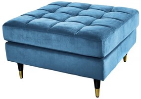 Noble Home Modrá sametová podnožka Cozy Velvet 80 cm