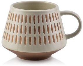 Porcelánový hrnek LOTTA III 400 ml béžový/hnědý