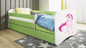 Dětská postel Babydreams jednorožec zelená