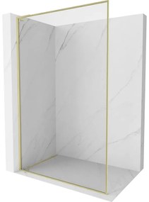 Mexen Kioto-F L sprchová stěna Walk-in s rámem 105 x 202 cm, transparentní 8 mm, zlatá kartáčovaná - 800-105-174-55-00