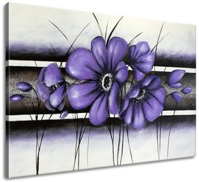 Gario Ručně malovaný obraz Tajemný fialový Vlčí mák Rozměry: 120 x 80 cm
