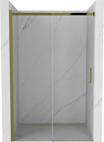 Mexen OMEGA posuvné posuvné sprchové dveře do otvoru 110 cm, zlatá-transparentní, 825-110-000-50-00