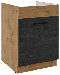 VIGO d | dolní skříňka 60 ZL 1S dřezová | 60 cm | PREMIUM BOX | lancelot/dark wood