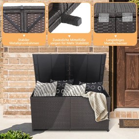 Costway Úložný box s objemem 662 l – 150 × 77 × 73 cm, hnědý