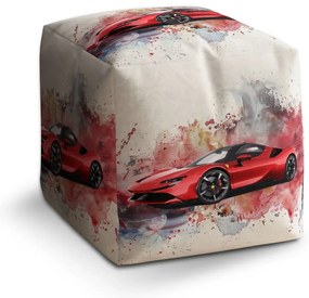 Sablio Taburet Cube Ferrari Paint: 40x40x40 cm