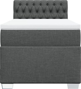 Box spring postel s matrací tmavě šedá 80 x 200 cm textil 3285723