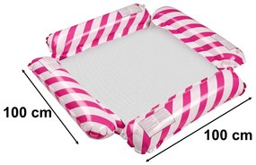 Creative Corner Nafukovací plážová matrace houpací síť vodní lehátko křeslo bazén růžová