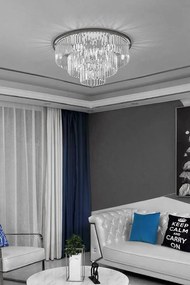 Toolight - Křišťálová stropní svítilna 7xE14 40W Glamour APP780-7C, chromová, OSW-05032