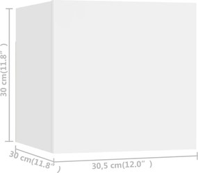 vidaXL Marketos 5dílný set TV skříněk bílý dřevotříska