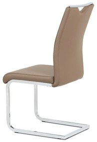 Jídelní židle DCL-411 LAT, latte koženka, chrom