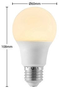 LED žárovka E27 A60 8W 3 000K opálová, sada 6ks