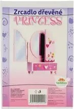 TEDDIES Šperkovnice Princess se zrcadlem 3-dílná / Šperkovnice / Dřevě