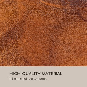 Desert Rust Round, ohniště, květináč, ocel, Ø 60 cm, rezavý vzhled