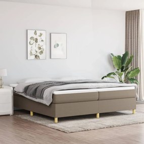 Rám postele s boxspringem taupe 200 x 200 cm textil 3120989