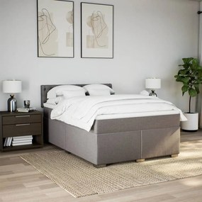 Box spring postel s matrací taupe 160x200 cm textil 3288250