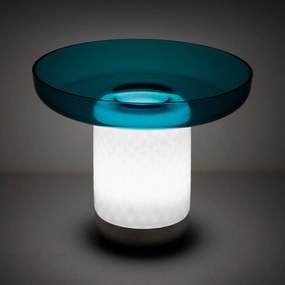 Artemide Bontà LED stolní lampa, tyrkysová miska