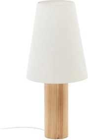 Bílá/v přírodní barvě stojací lampa s textilním stínidlem (výška 110 cm) Marga – Kave Home