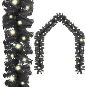 329190 vidaXL Vánoční girlanda s LED světýlky 10 m černá