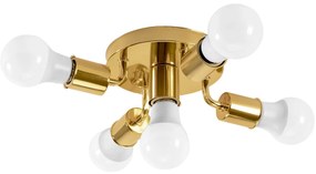 Toolight, kovové stropní svítidlo 5xE27 APP708-5C, zlatá, OSW-05207