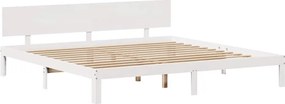 Rám postele se zásuvkami bílý 200 x 200 cm masivní borovice 3301993