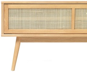 TV stolek v dekoru dubu v přírodní barvě 150x50 cm Barrali – Unique Furniture