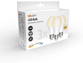 ECOLUX LED žárovka 3-pack, klasický tvar, 12W, E27, 3000K, 270°, 1080lm, 3ks v balení