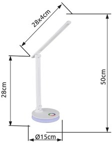 Globo 58445W - LED RGBW Stmívatelná stolní lampa GERALDO LED/5W/230V + LED/2W