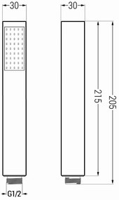 Mexen příslušenství - 1-bodový ruční sprchový set R-77, černá, 785776052-70