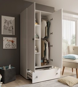 ADRK Furniture Skříň Emily s výklopným dvířkem a držadlem ve tvaru míče