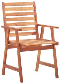 Zahradní jídelní židle Costco s poduškami - masivní akáciové dřevo | 3 ks