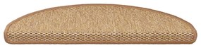 vidaXL Marketos Samolepicí nášlapy na schody vzhled sisal 15 ks 65x21x4cm sisal