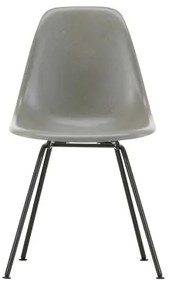 Eames Fiberglass Chair DSX černě lakovaná raw umber Vitra