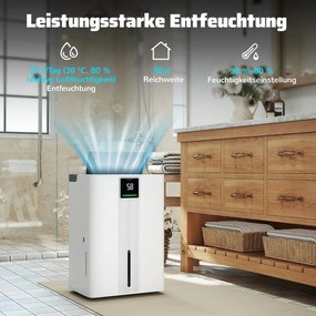 Costway 35 L/Day domácí odvlhčovač Energeticky úsporný odvlhčovač s 3 režimy