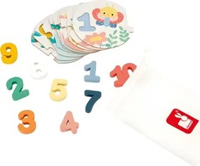 JANOD Vkládací puzzle Moje první čísla / 2v1 / 10+10 dílků / od 2 let