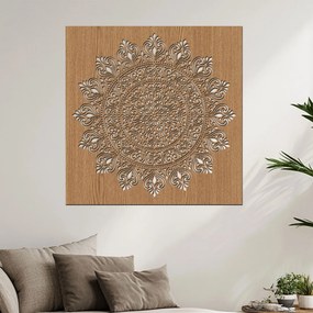 dřevo života Dřevěná mandala Propojení Zvolte rozměr (cm): 95x95, Zvolte barvu dekoru: Horský dub