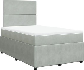 Box spring postel s matrací světle šedá 120 x 200 cm samet 3294604