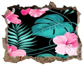 Wallmuralia Nálepka fototapeta 3D na zeď Tropické květiny 95x64 cm