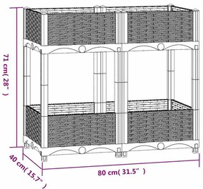 vidaXL Marketos Vyvýšený záhon 80 x 40 x 71 cm polypropylen