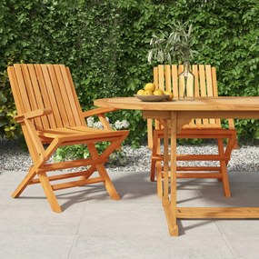 Skládací zahradní židle 2 ks 61x67x90 cm masivní teakové dřevo,  362758