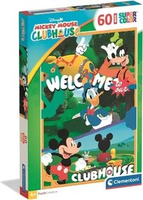 CLEMENTONI Puzzle Mickeyho klubík MAXI / 60 dílků / od 4 let