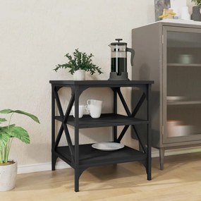 Odkládací stolek černý 40 x 42 x 50 cm kompozitní dřevo - Default Title