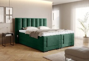 Elektrická polohovací boxspringová postel VERONA Eltap Lukso 39 - tmavě zelená