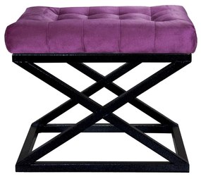 Atelier del Sofa Taburet Capraz - Black, Purple, Černá, Purpurová