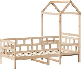 Válenda se střechou 80 x 200 cm masivní borové dřevo 3282237