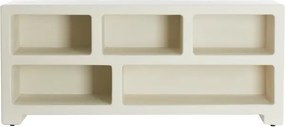 Krémová knihovna 140x60x35 cm Nahua – Light &amp; Living