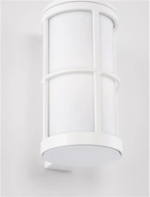 NV 9002850 Venkovní nástěnné svítidlo STONE bílý hliník a akryl E27 1x12W 220-240V IP54 bez žárovky - NOVA LUCE